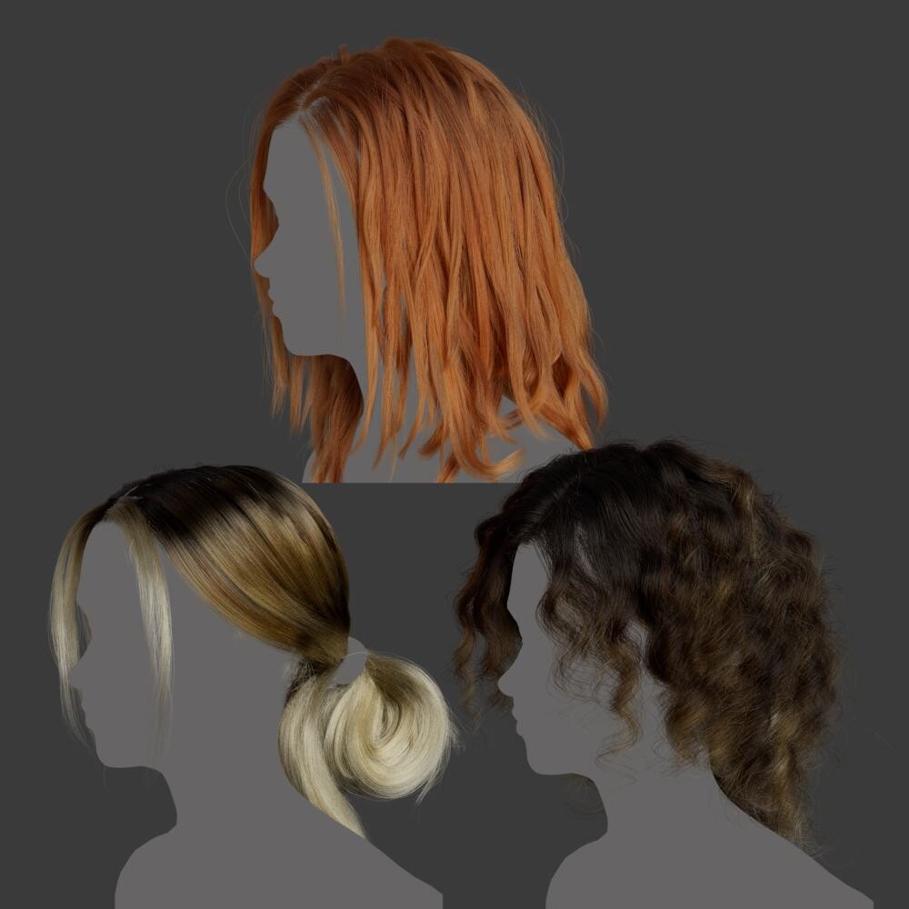 ArtStation - Woman Hair study
