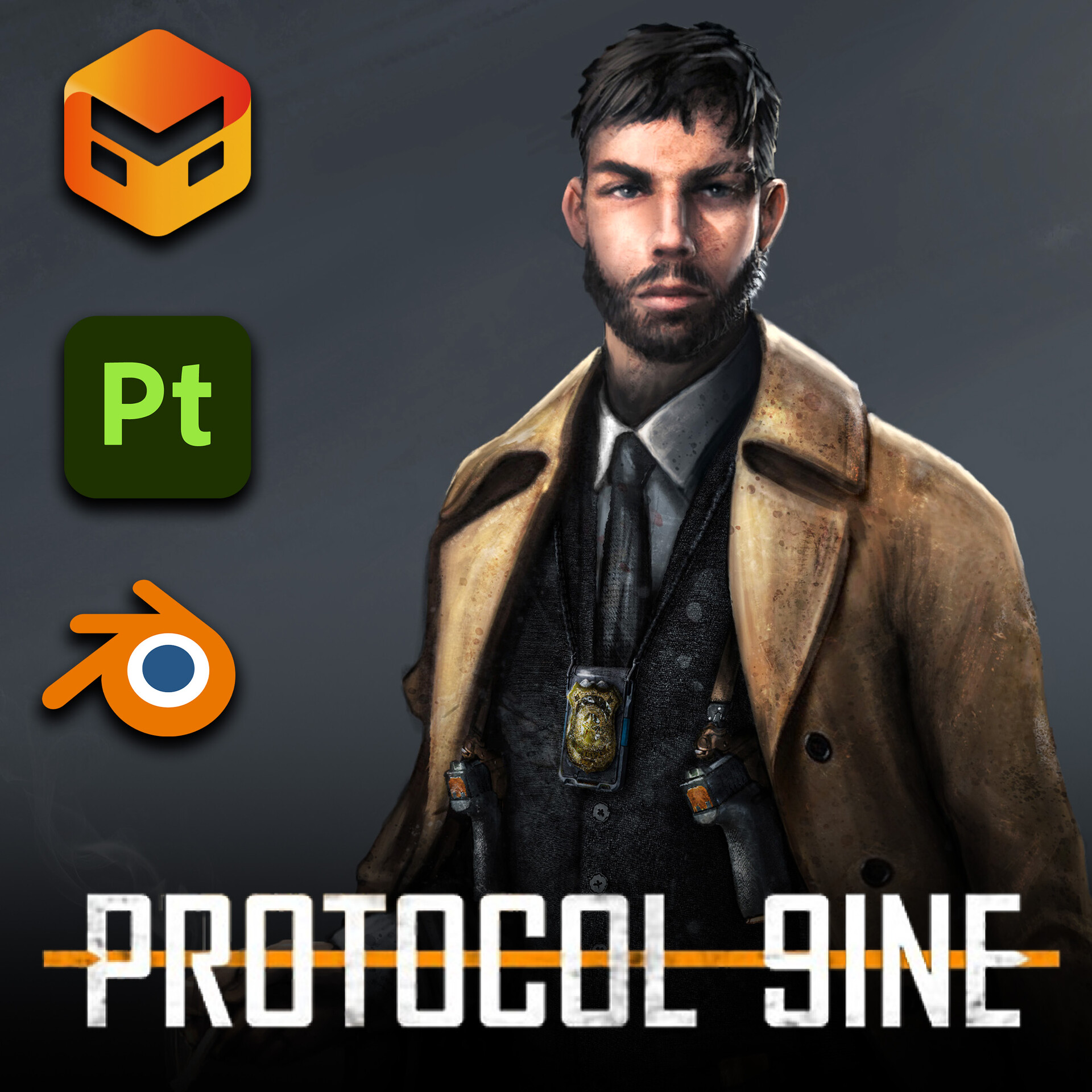 ArtStation - PROTOCOL 9INE - Officer Kozma & Dom