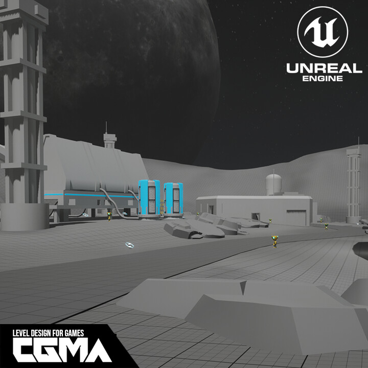 ArtStation - CGMA Course Lunar Base Theme