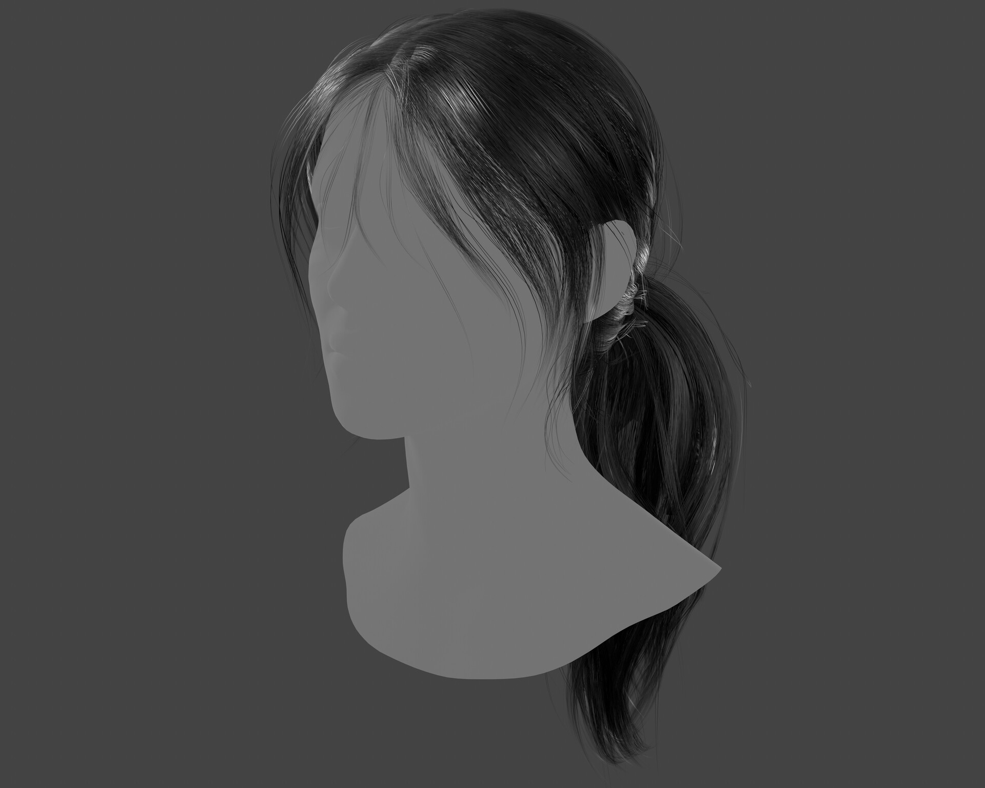 ArtStation - Ponytail-Real Time Hair