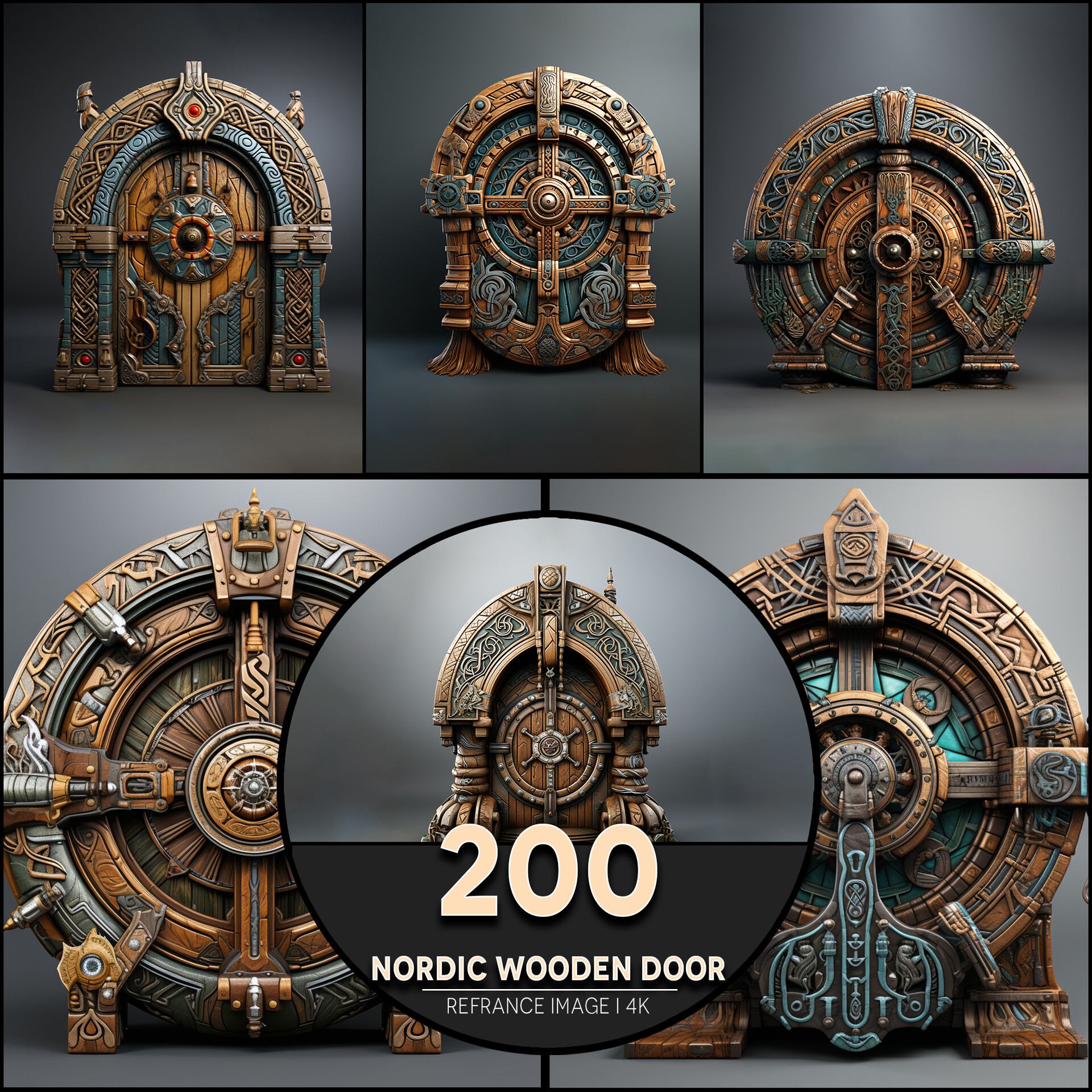 ArtStation - Nordic Wooden Door 4K Reference/Concept Images