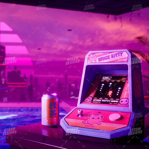 ArtStation - Synthwave Retro Gaming 4K Video Loop for Youtube / Twitch ...