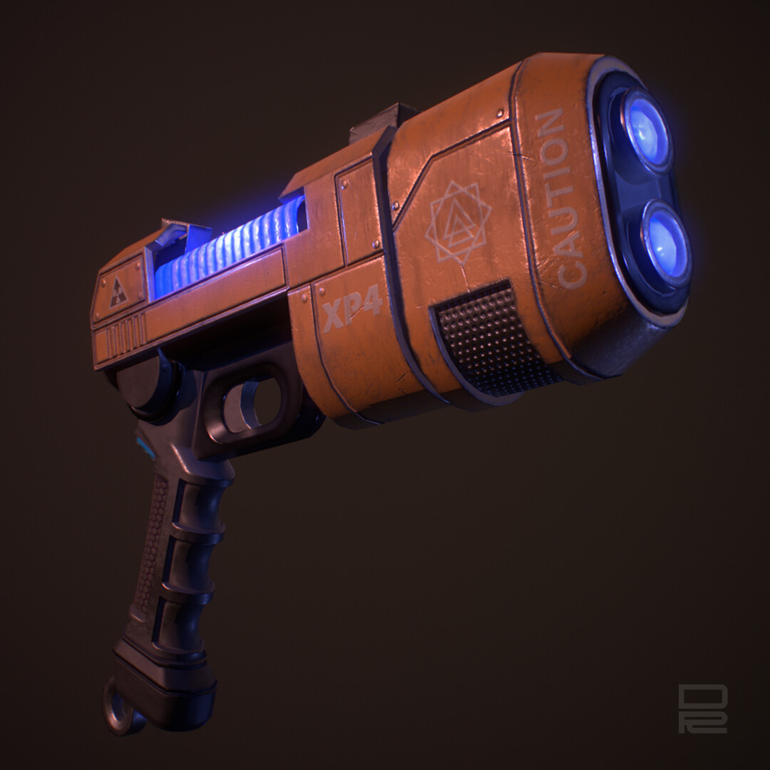 ArtStation - Sci-fi Stylized Laser Gun 3D Model - Game Ready Asset