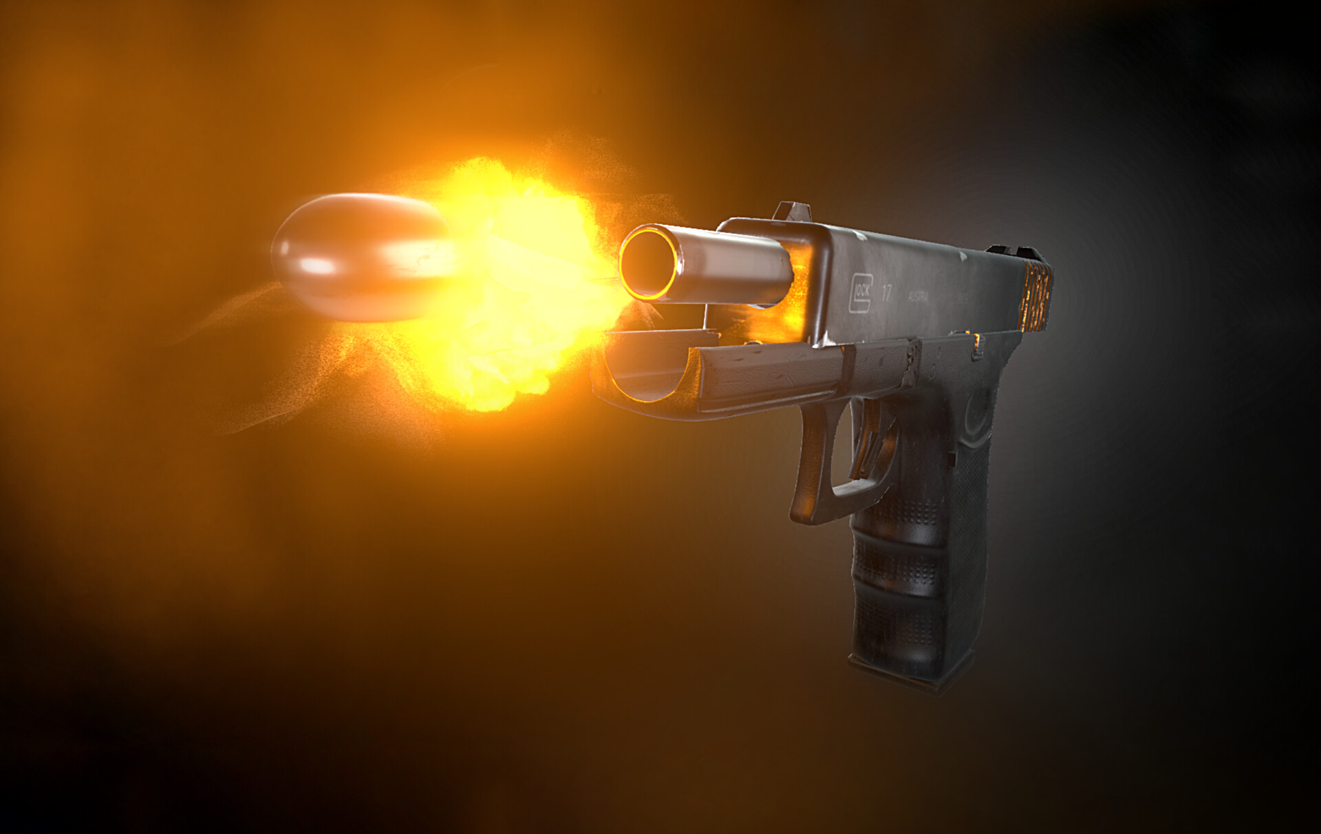 ArtStation - Glock shot animation