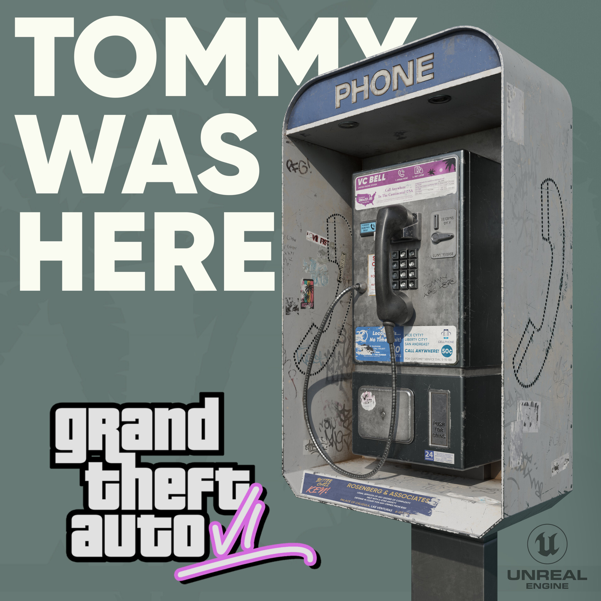 ArtStation - GTA Vice City (VI) Pay Phone (RockStar, Call Me!)