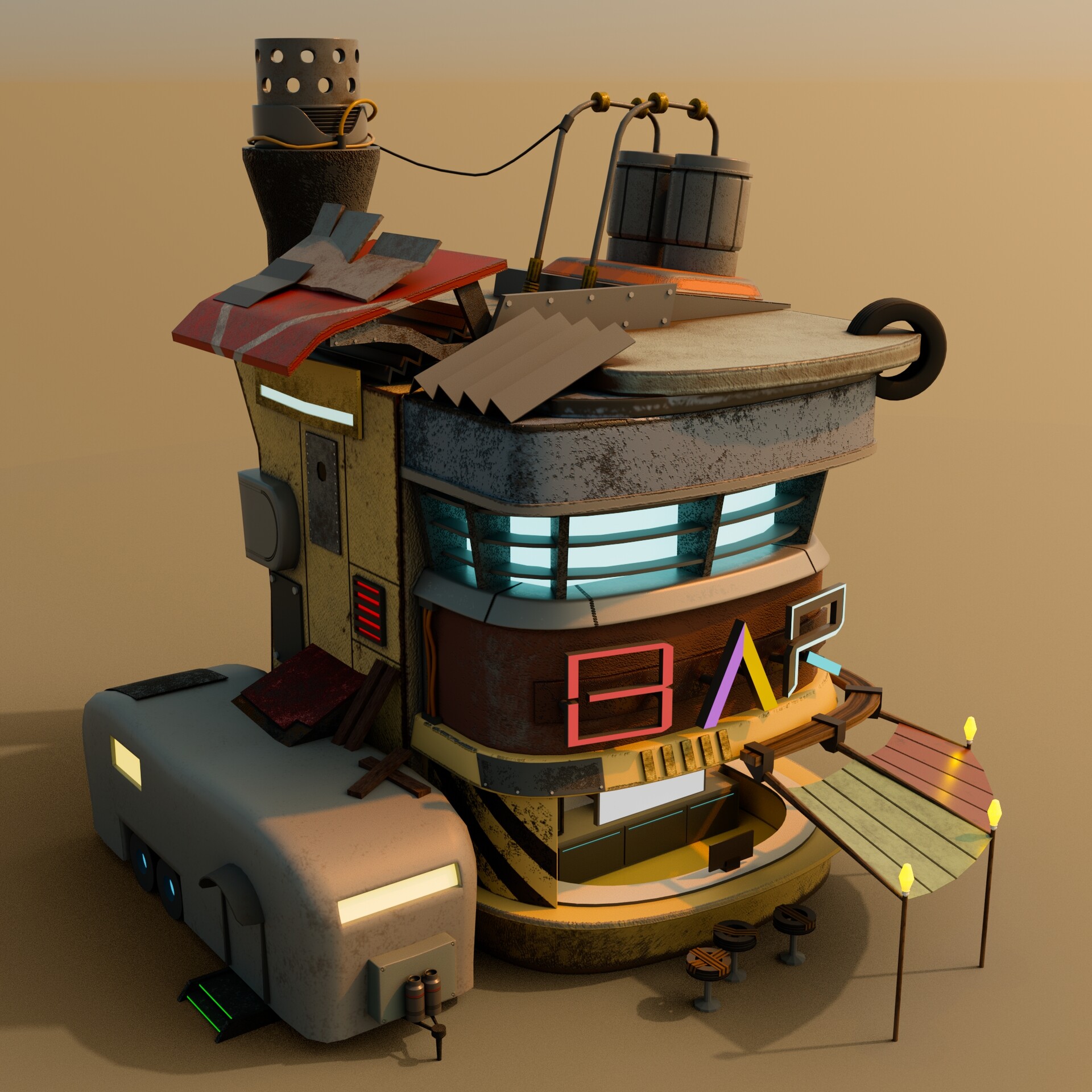 ArtStation - Desert Bar