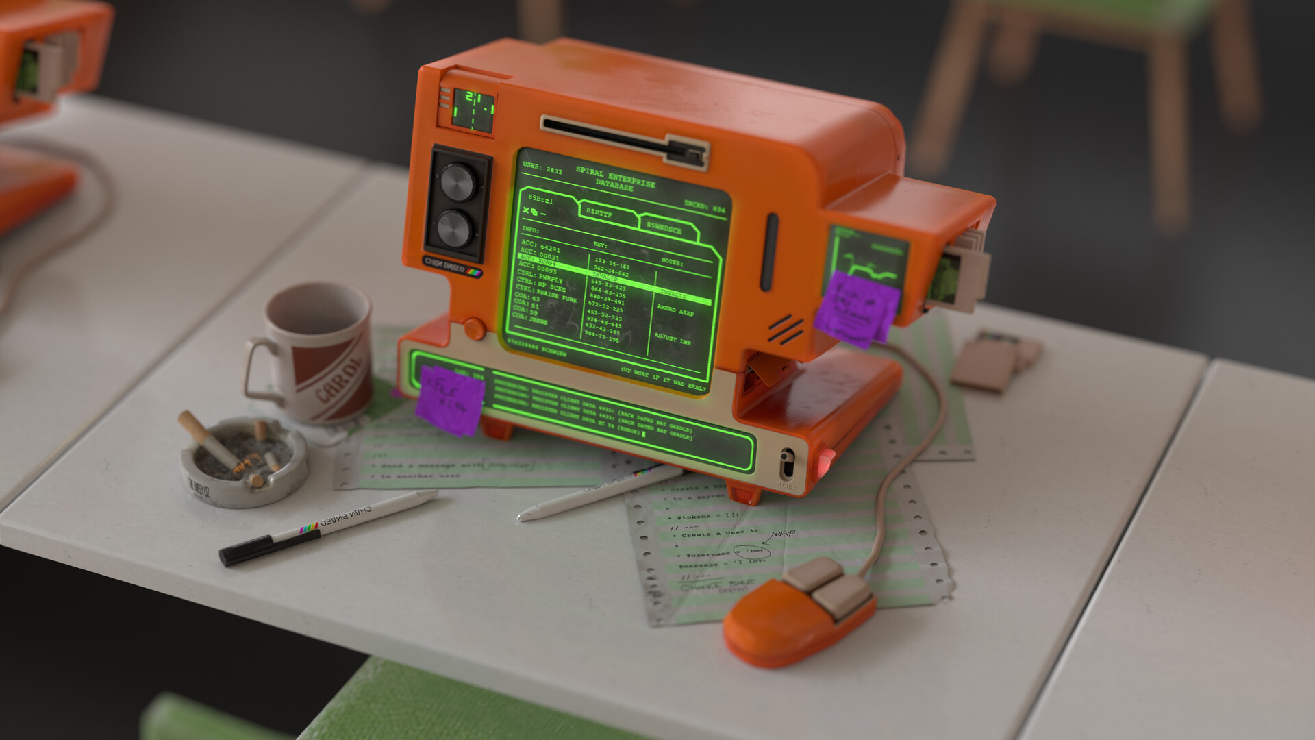 ArtStation - Bureaucratic retro futuristic computer