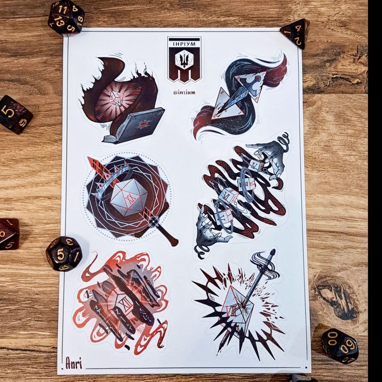 ArtStation - Game DnD dice in stickers