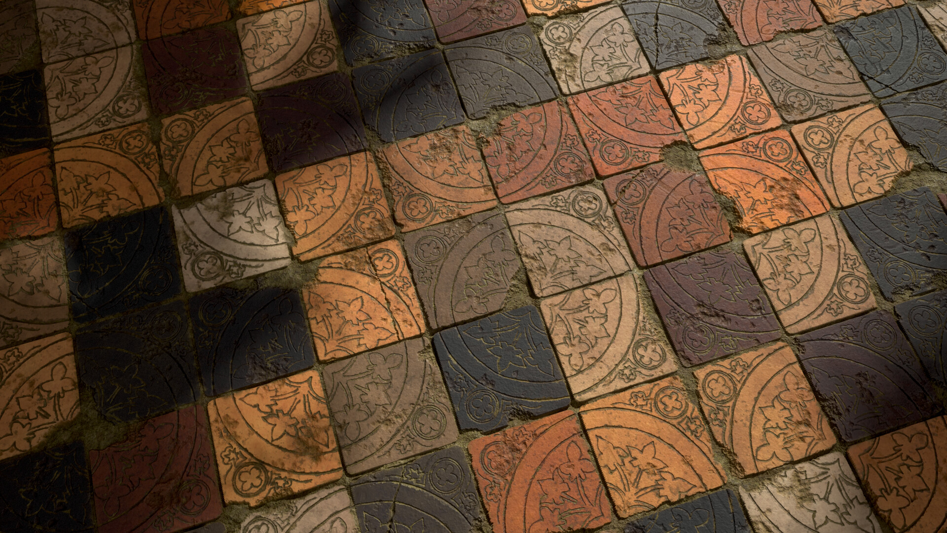 ArtStation - Engraved Floor Tiles