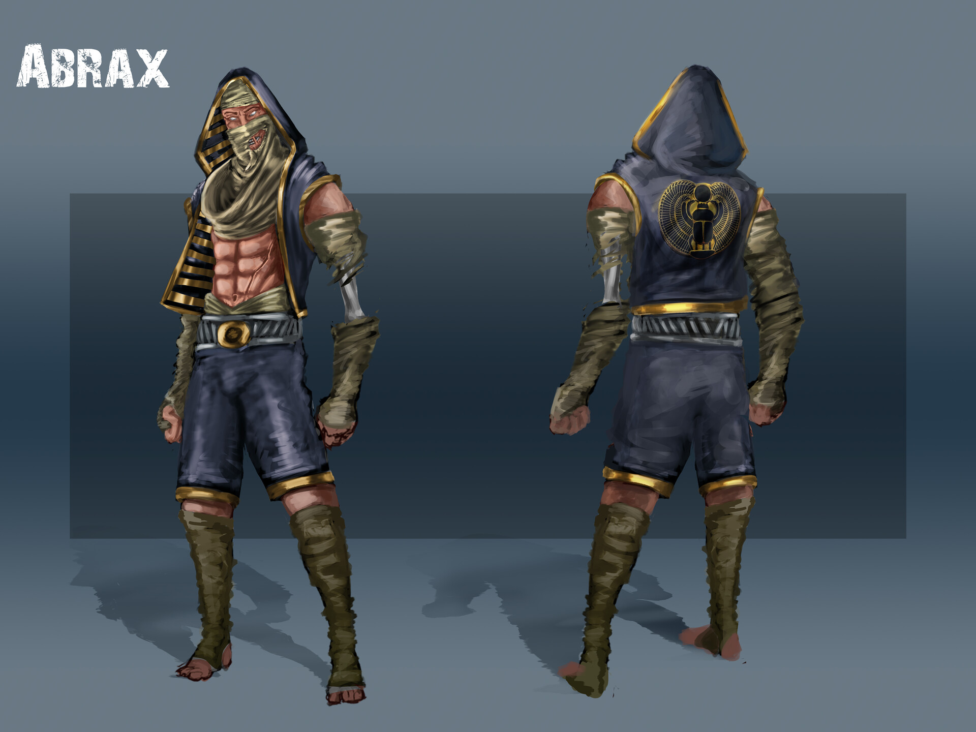 ArtStation - Abrax the Mummy character design- Monster MMA Mash