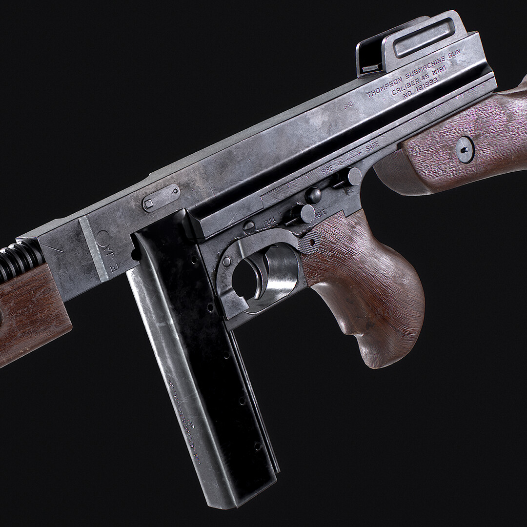 ArtStation - Thompson Submachine Gun - Battlescarred