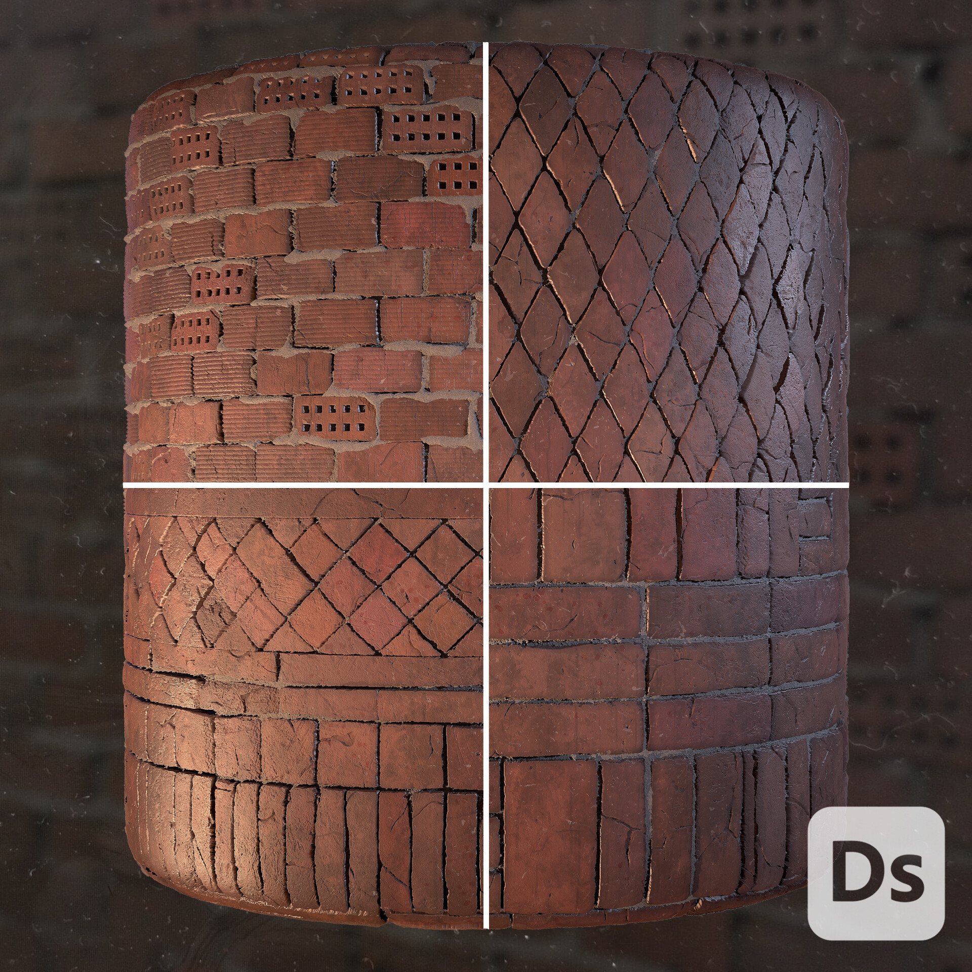 ArtStation - Brick Generator - Substance Designer Practice