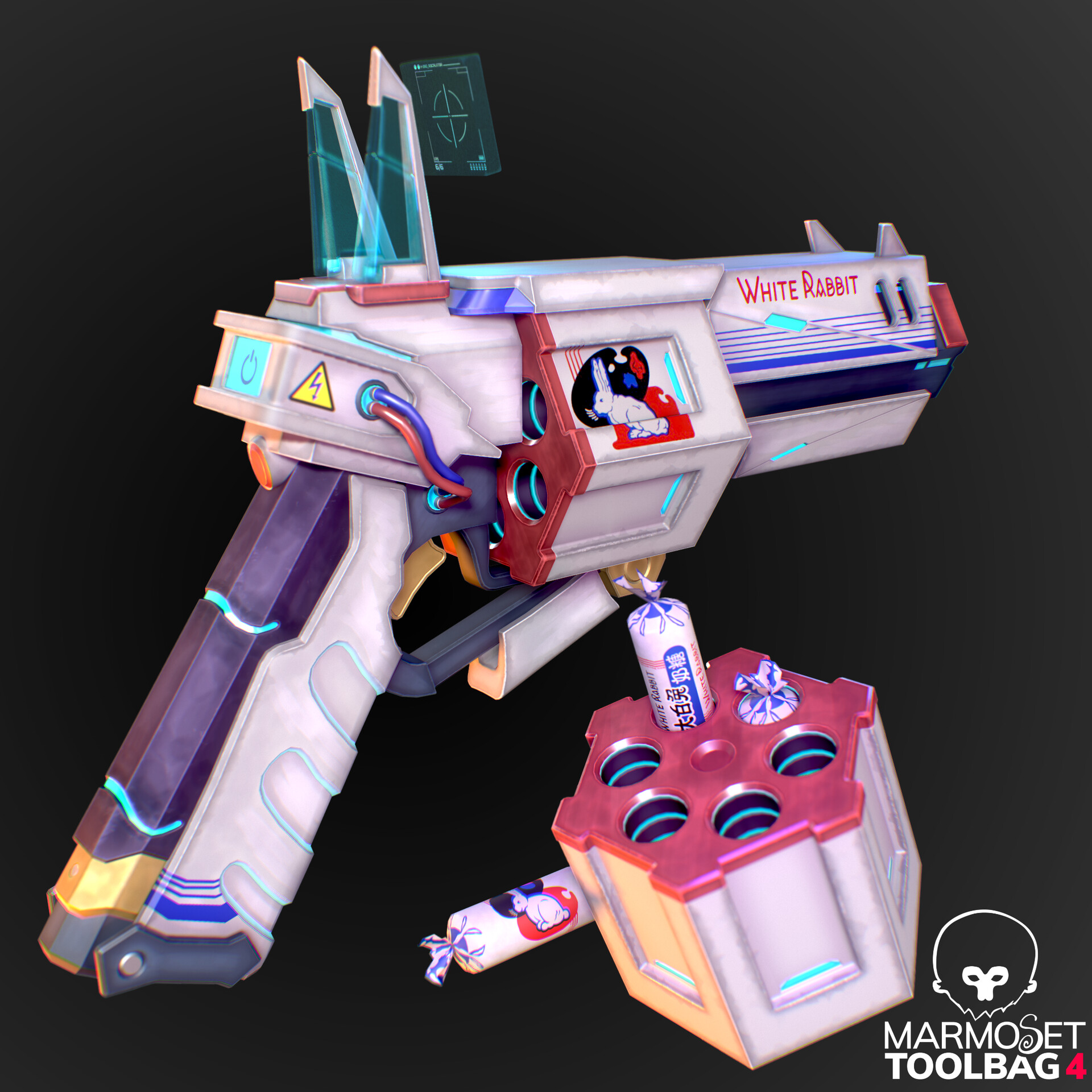 ArtStation - White Rabbit Snack Gun 3D Model