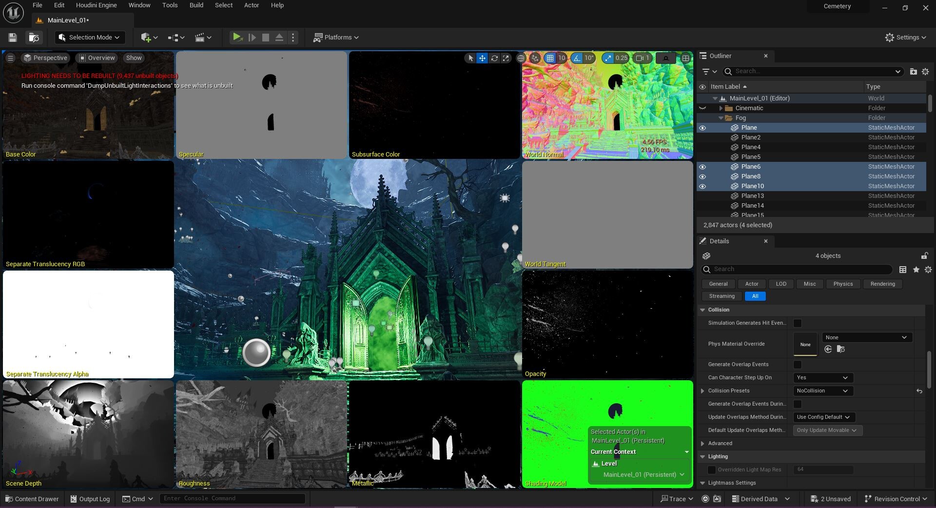 ArtStation - Cemetery Level : GPU Profiling