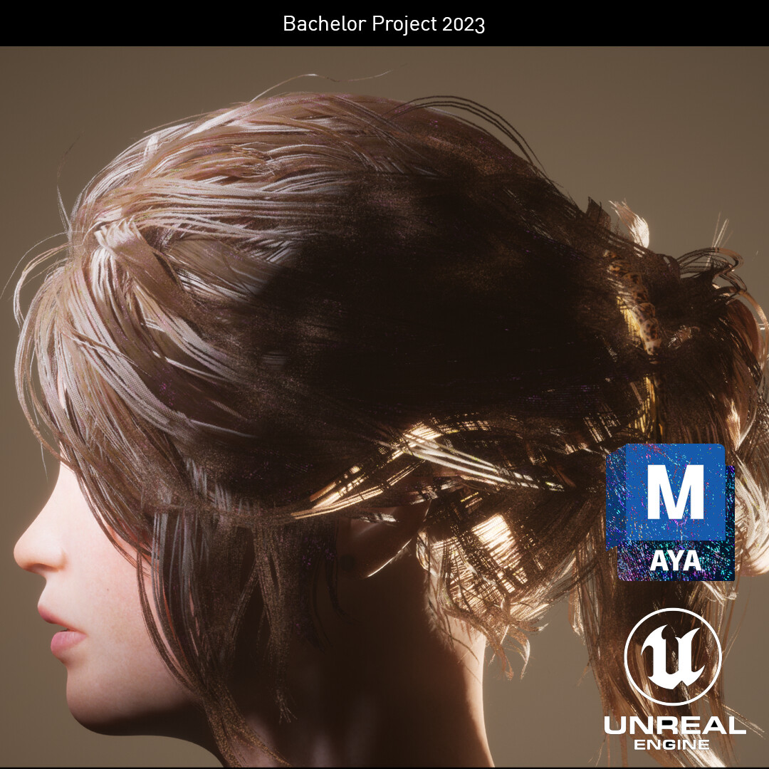 ArtStation - Iridescent Realtime Hair Shading UE 5 // Hair Grooming 2023