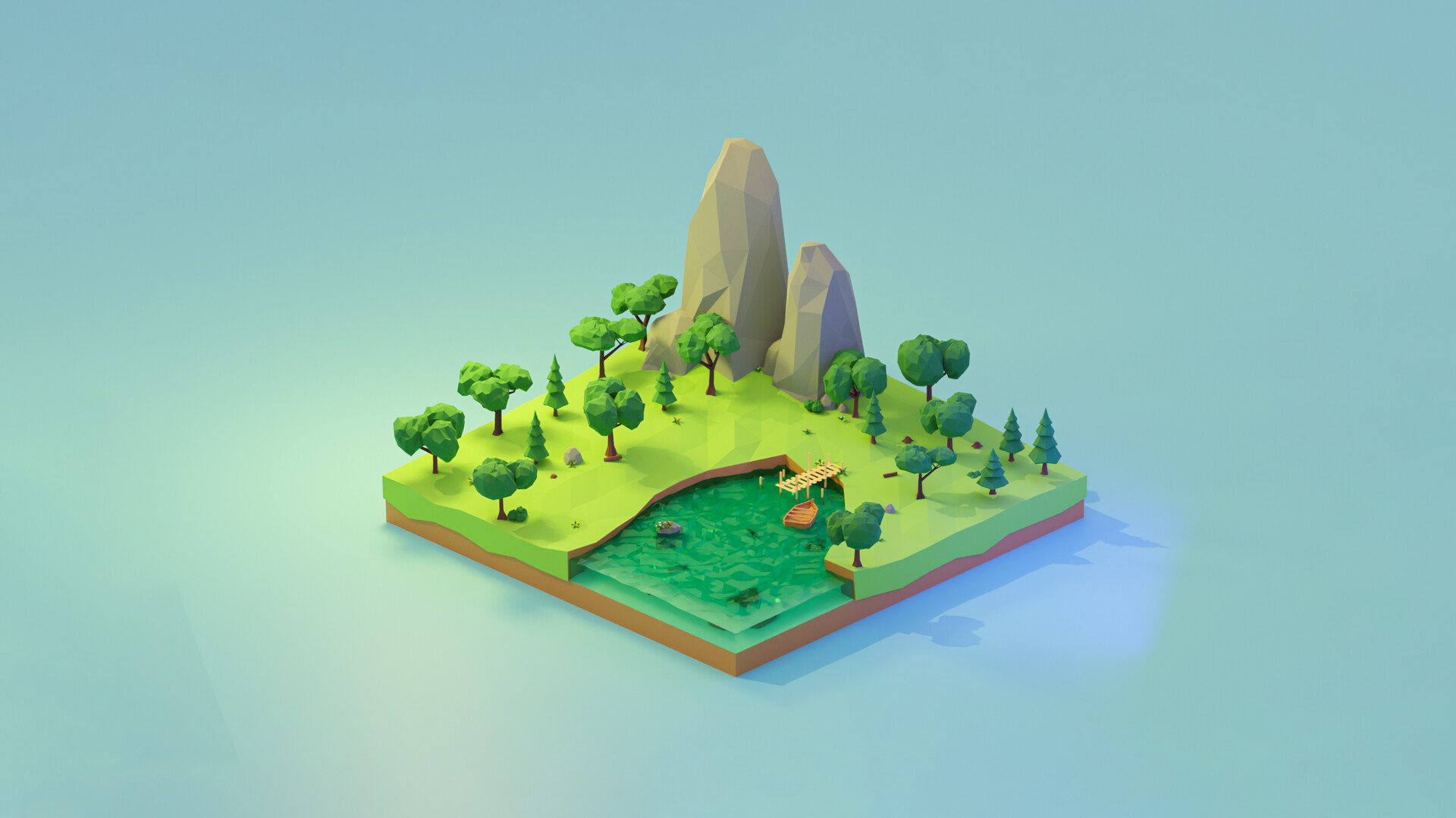 ArtStation - Timbered Drift: The Mountain's Secret | 3D Mini World