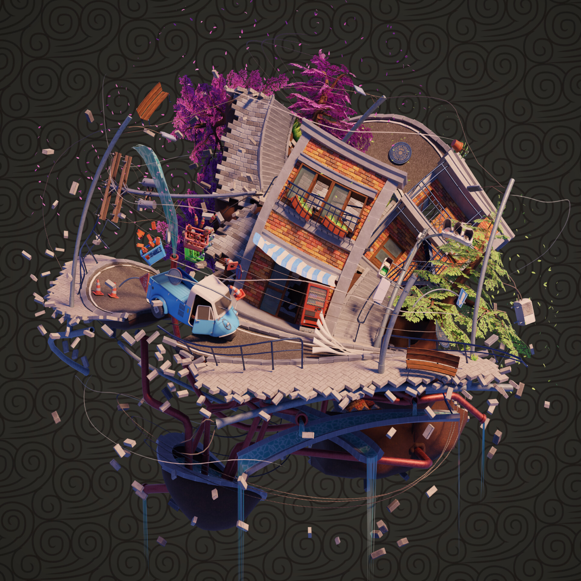 ArtStation - Collapse In The Japanese Diorama