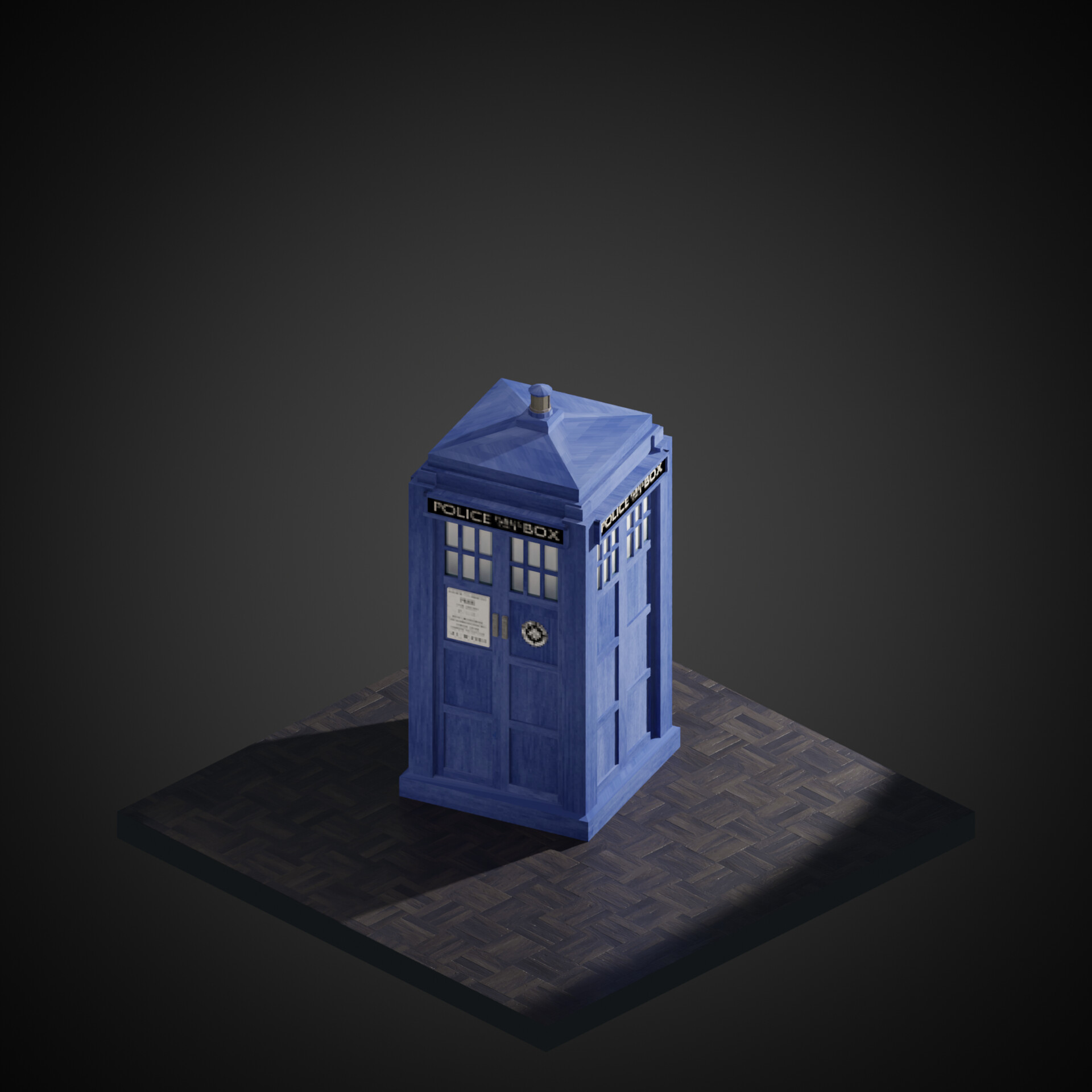 ArtStation - Pixel-Stylized 1930's Police Call Box. (TARDIS)