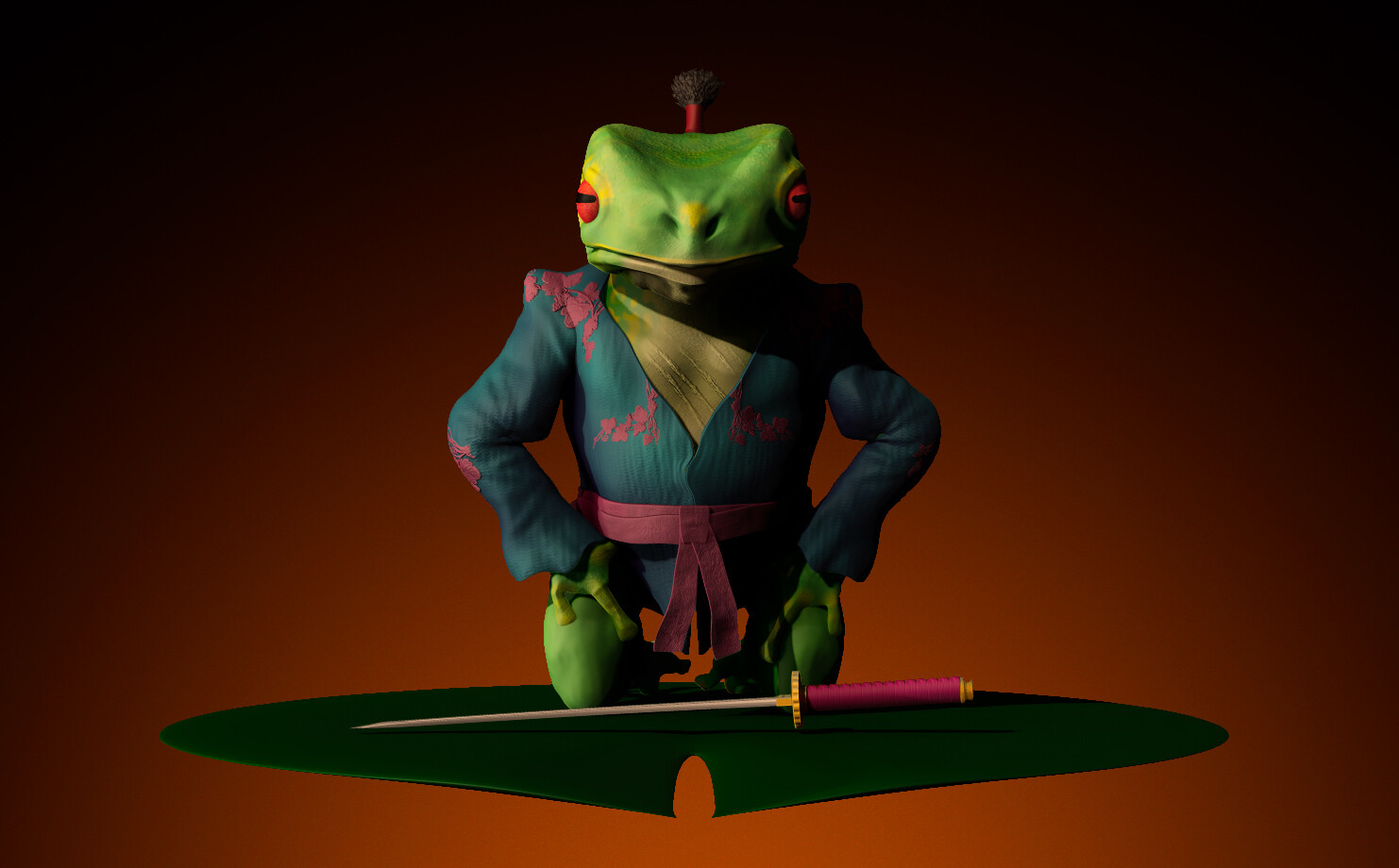 ArtStation - SAMURAI FROG
