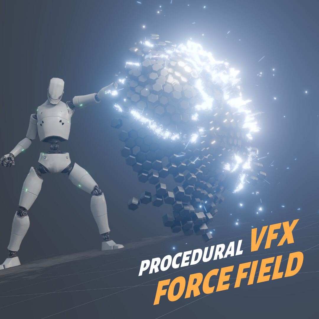 ArtStation - Procedural VFX of Force Field, Reactive Armor, and Bullet Impact