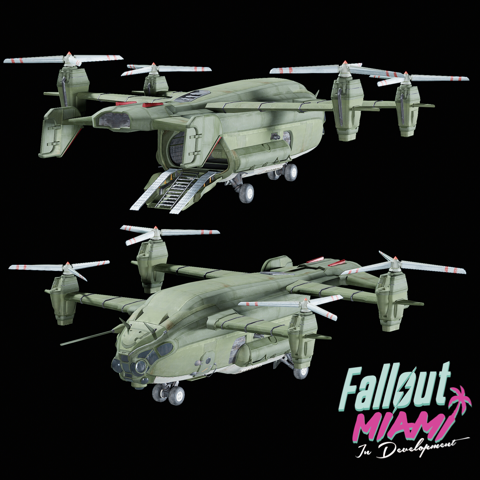 ArtStation - Fallout: Miami - Cargo Vertibird