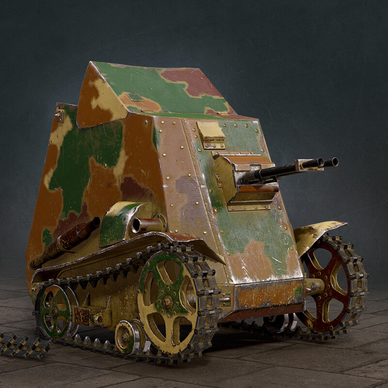 ArtStation - Mobile Shield Ansaldo Mias. Low poly model