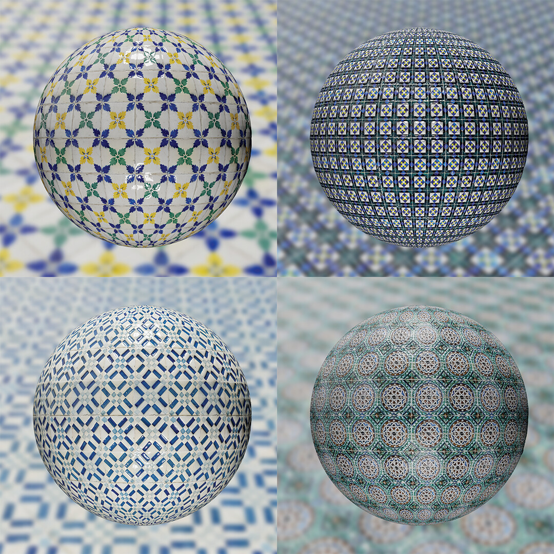 ArtStation - Ceramic Tiles Materials for Archviz Part 2