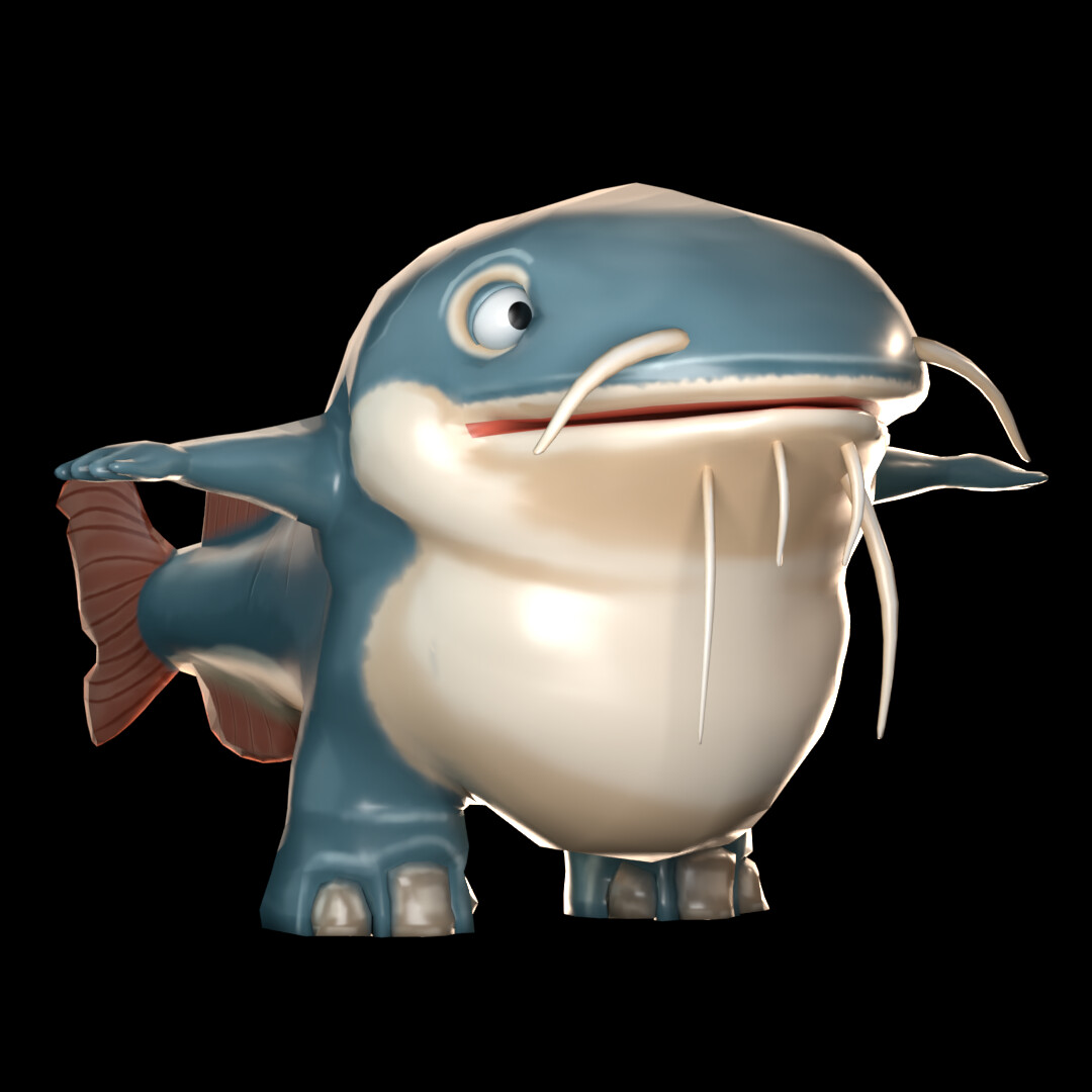 ArtStation - Intern Project - 3D Catfish Cartoon Character