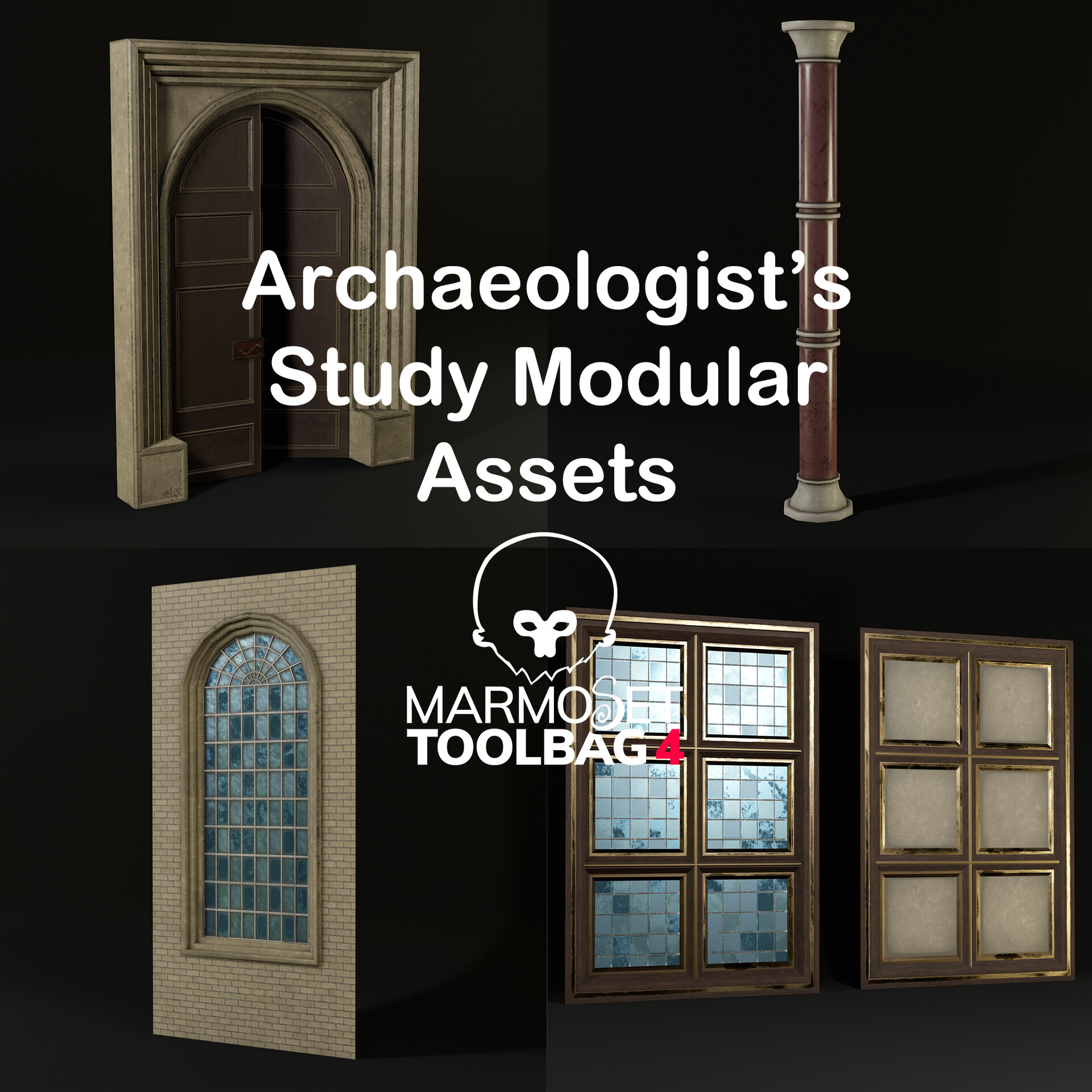 ArtStation - Oxford Inspired Archaeologist's Study - Modular Assets ...