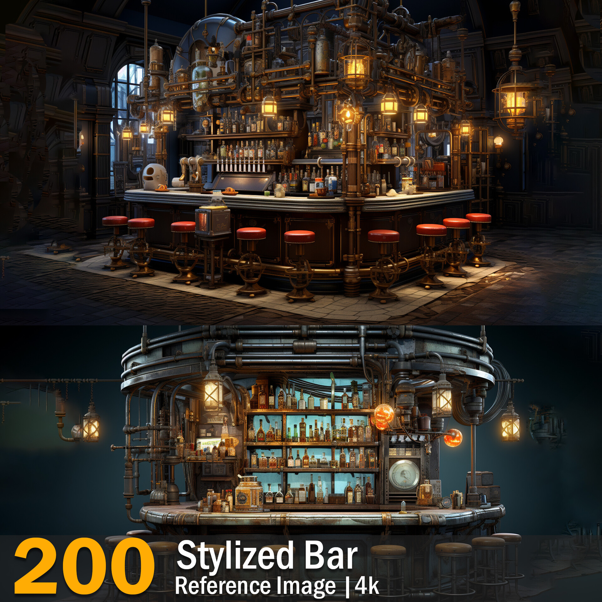 ArtStation - Stylized Bar | Reference Images | 4K