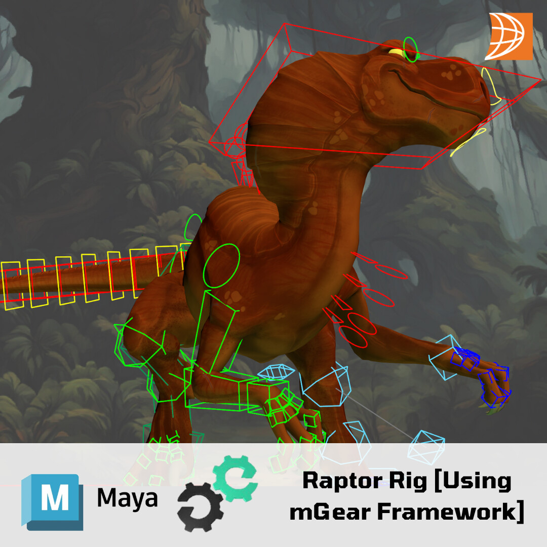 ArtStation - Raptor rig [mGear Framework used]