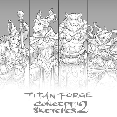ArtStation - Figure concepts 2. DnD charcters.
