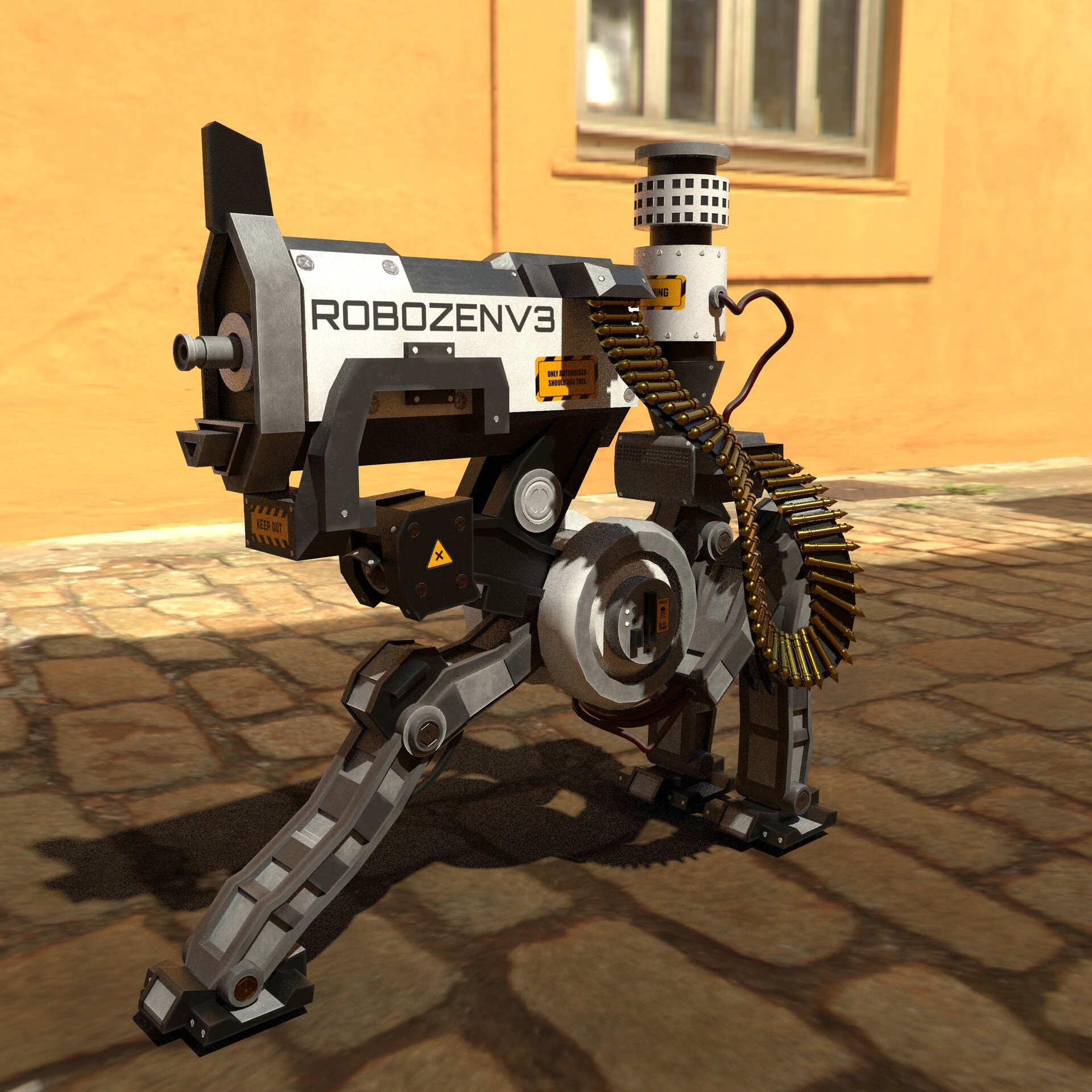 ArtStation - Sentry Gun 3D Model
