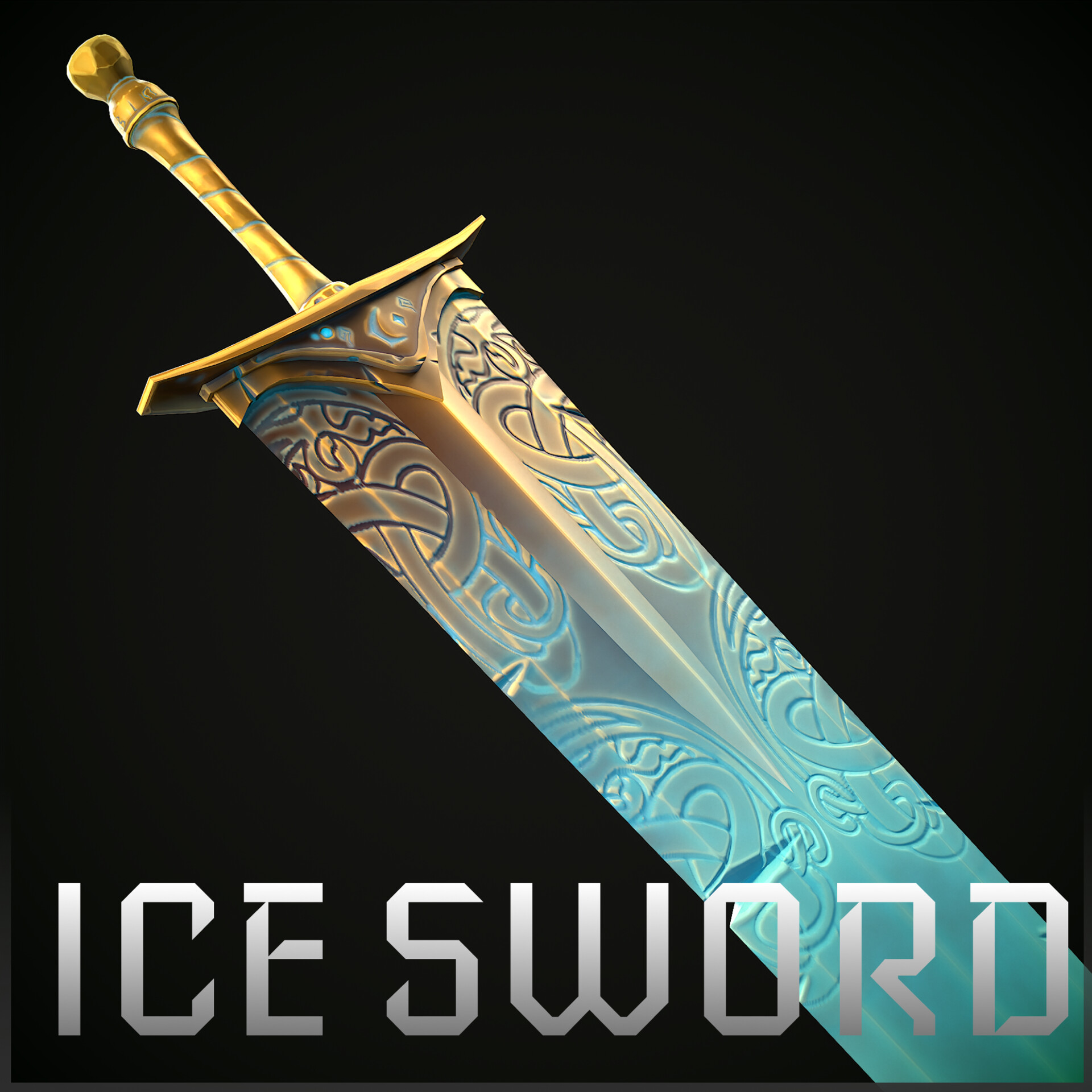 ArtStation - STYLIZED ICE SWORD