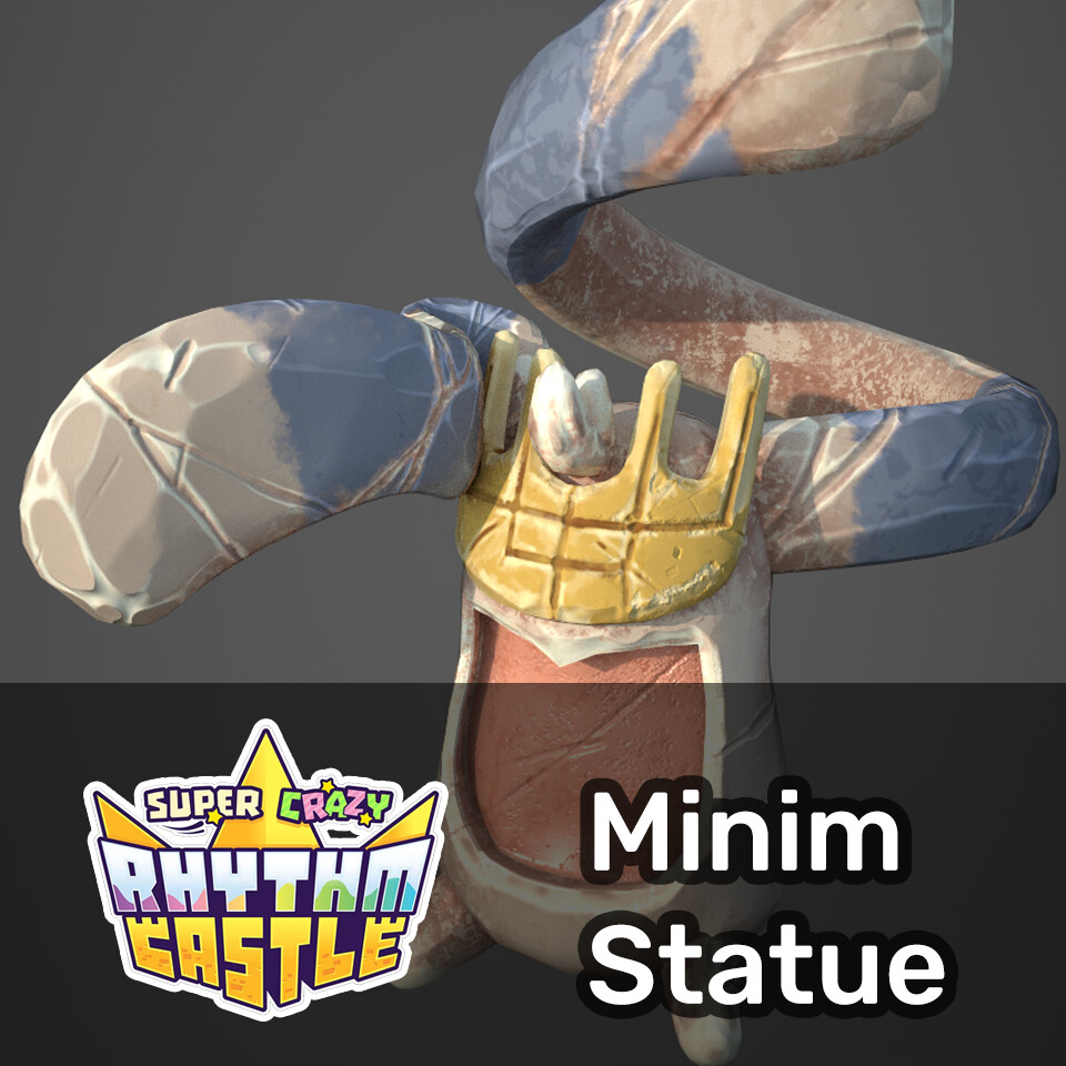 ArtStation - Super Crazy Rhythm Castle - Environment - Minim Statue