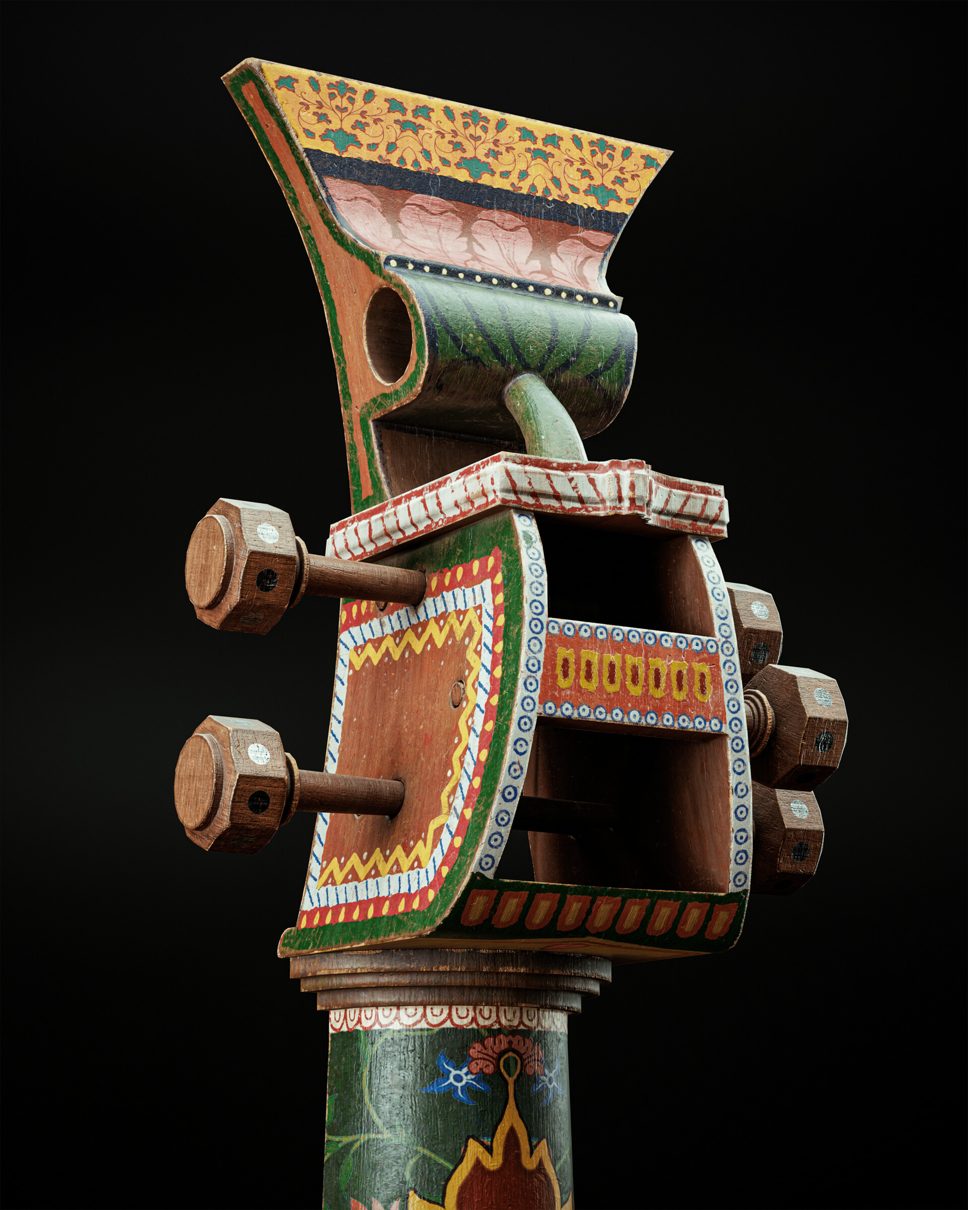 ArtStation - Sursanga ( Musical Instrument Derived from dhrupad rabāb )
