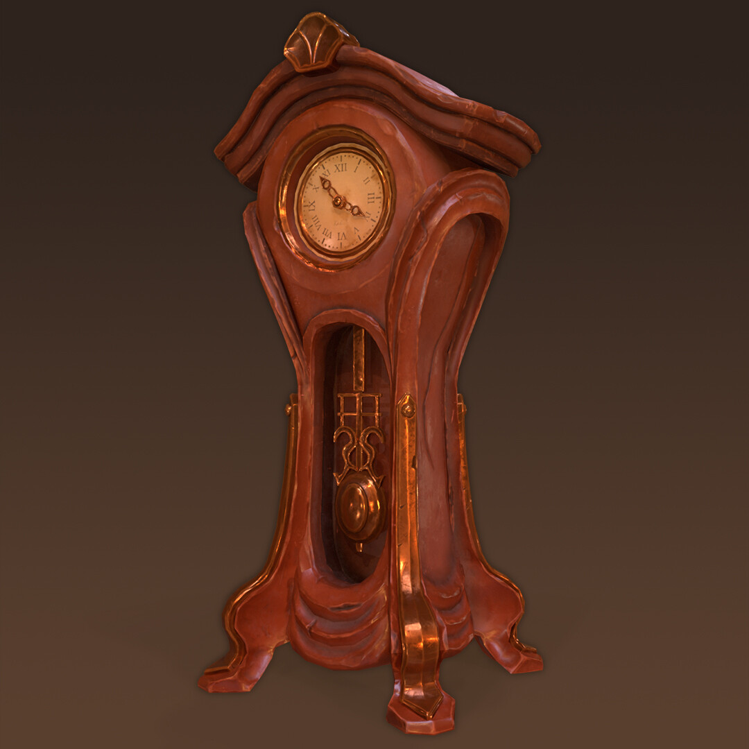 ArtStation - Stylized Standing Clock