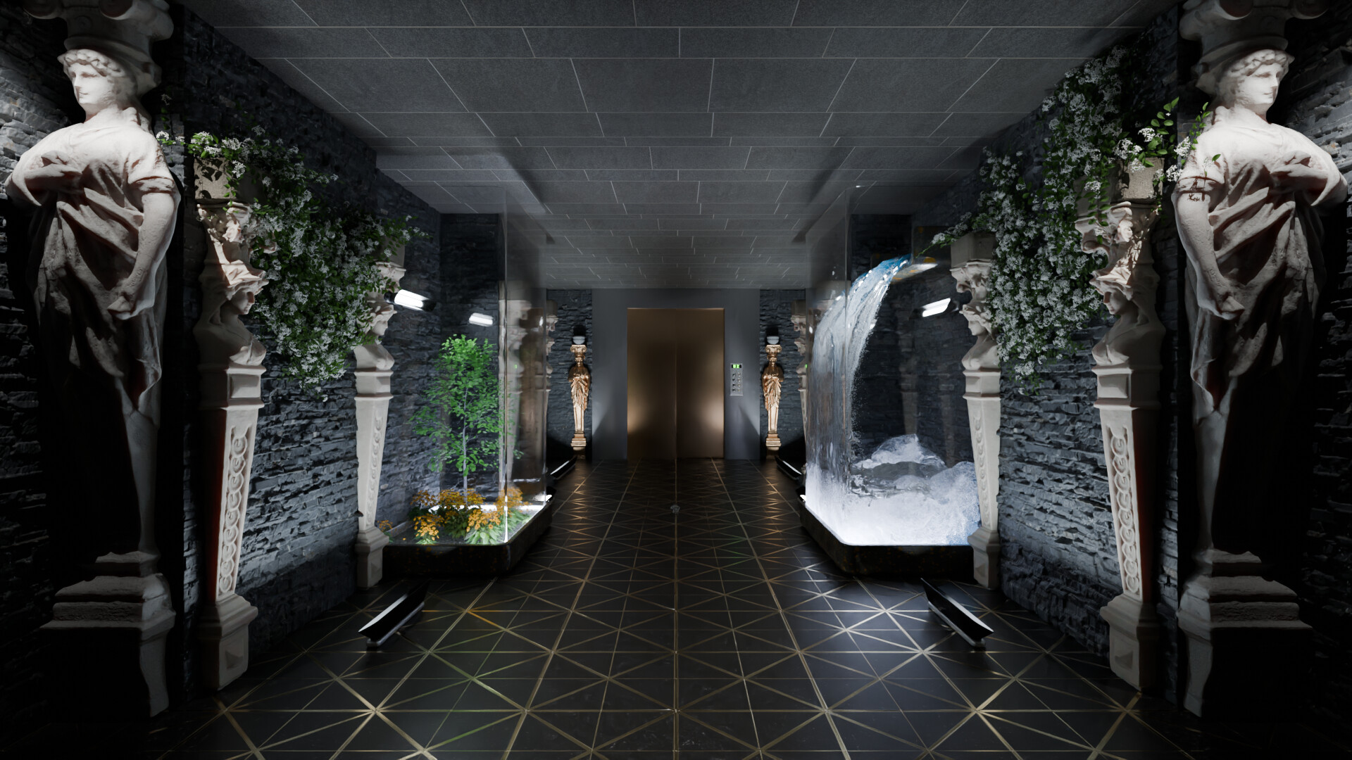 ArtStation - Premial corridor design animation