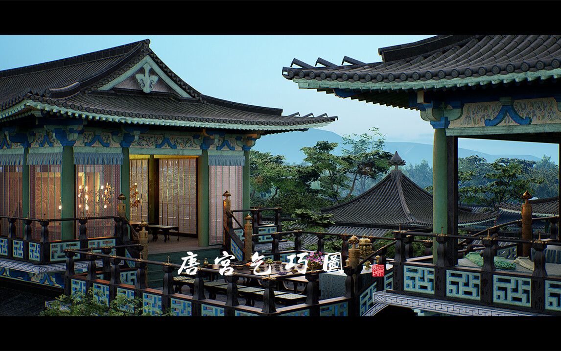 ArtStation - 唐代乞巧图 qiqiaotu（The Double-Seventh Day of Tang Dynasty）