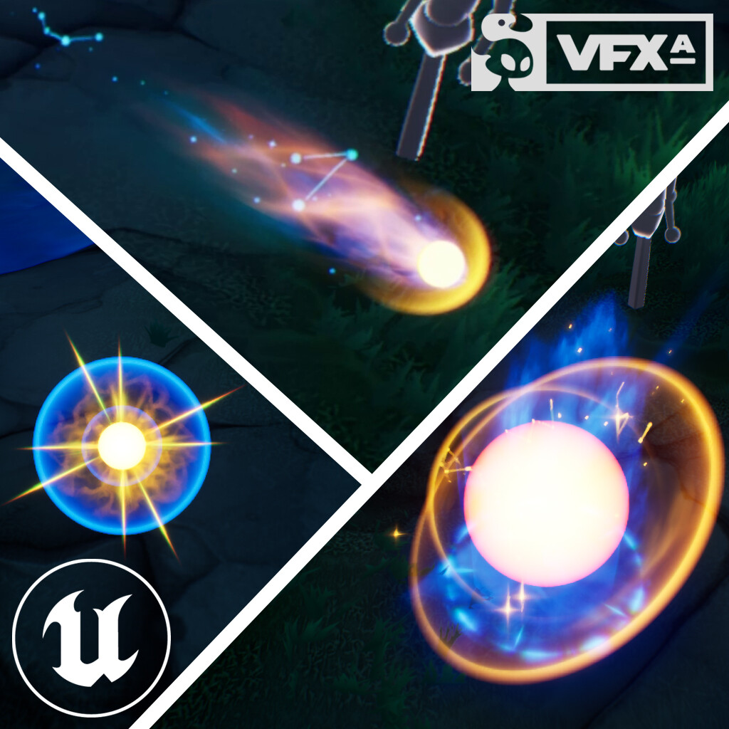 ArtStation - Stylized Cosmic Projectile with Impact