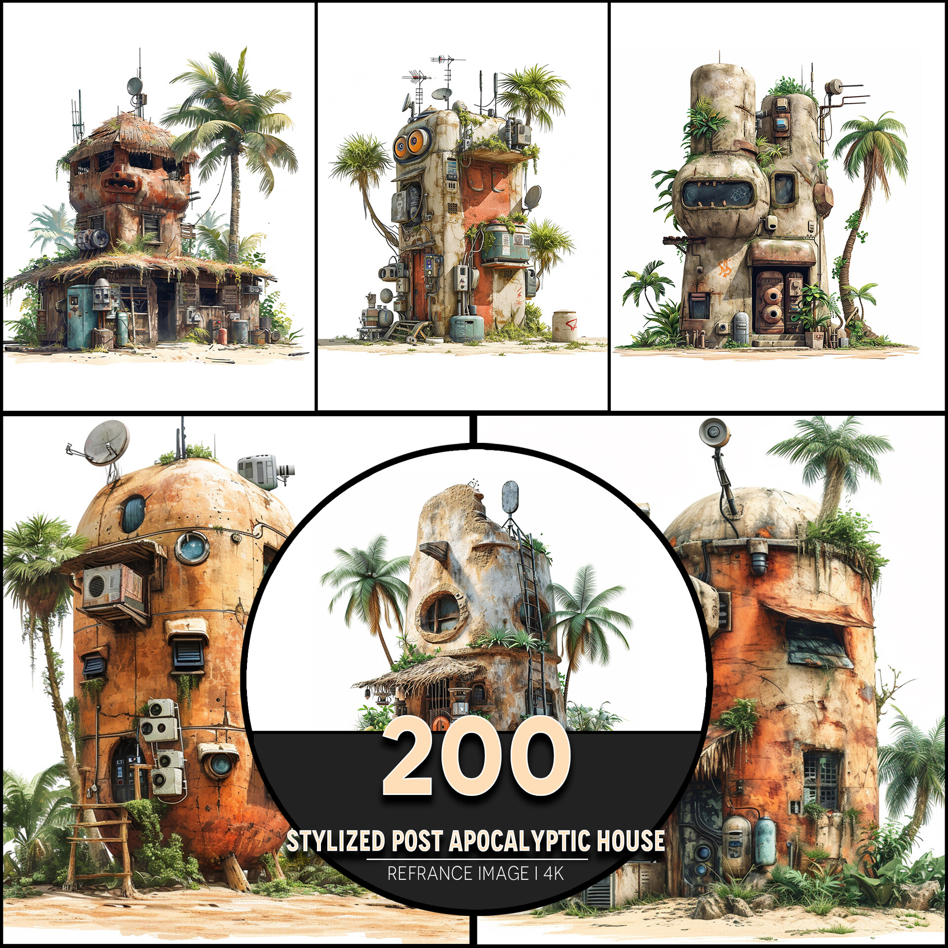 ArtStation - Stylized Post Apocalyptic House 4K Reference/Concept Images