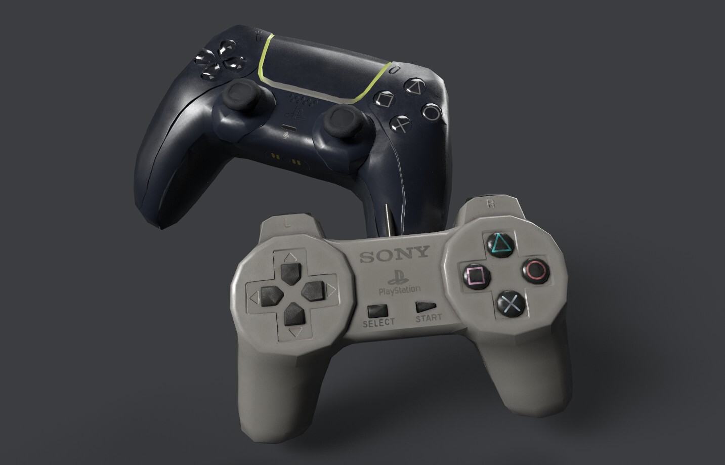 ArtStation - PS1 & 5 controllers