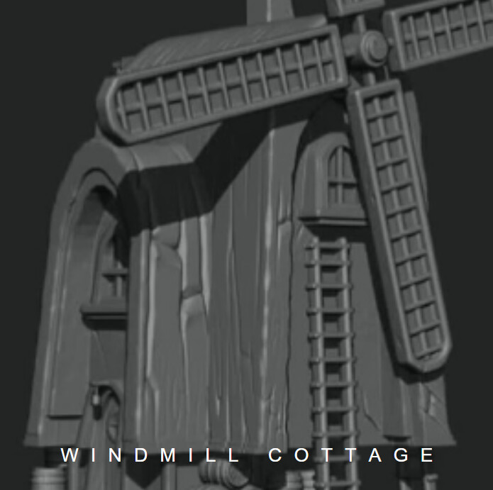 ArtStation - Stylized Windmill Cottage