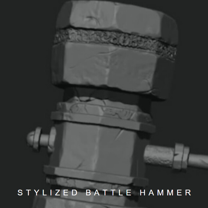 ArtStation - Battle Hammer High Poly Sculpt