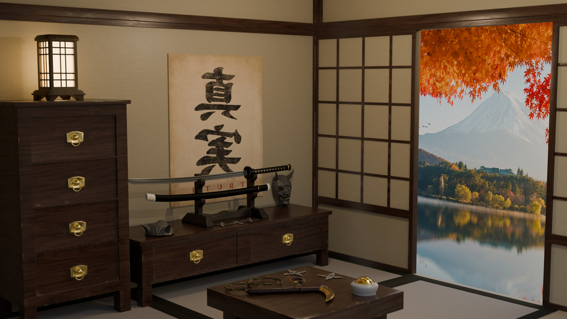 ArtStation - The Samurai's Room
