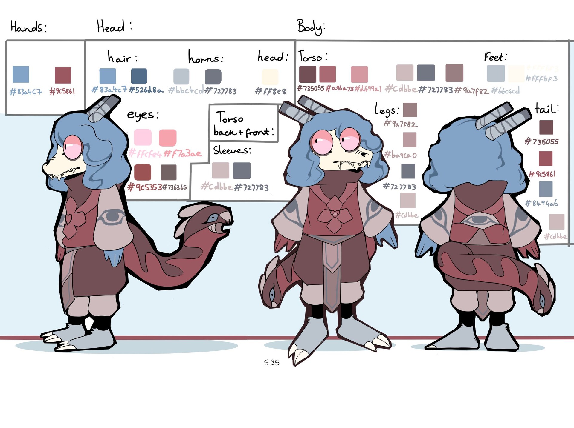 ArtStation - Pitt : character sheet and drafts