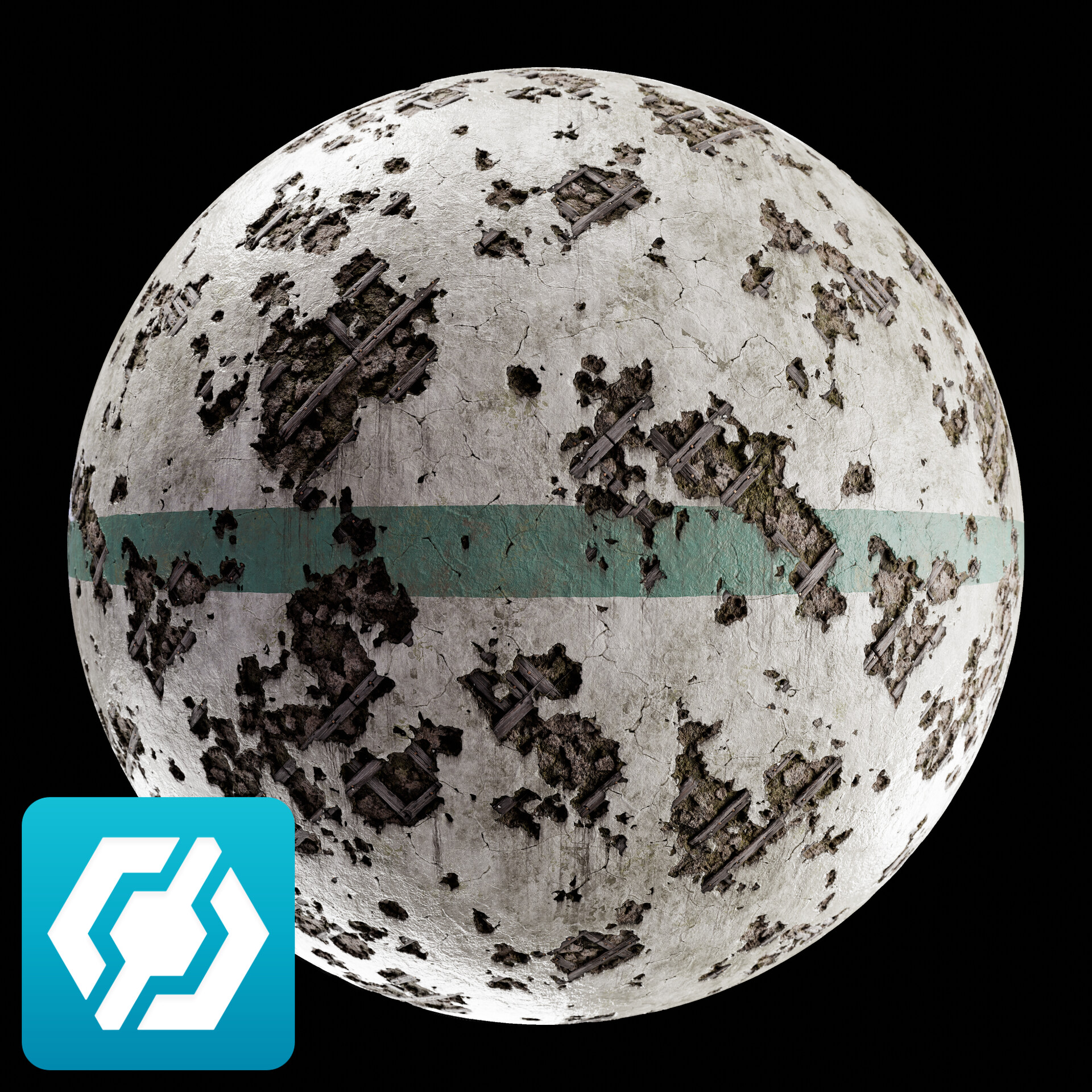 ArtStation - Wall Plastered Damaged