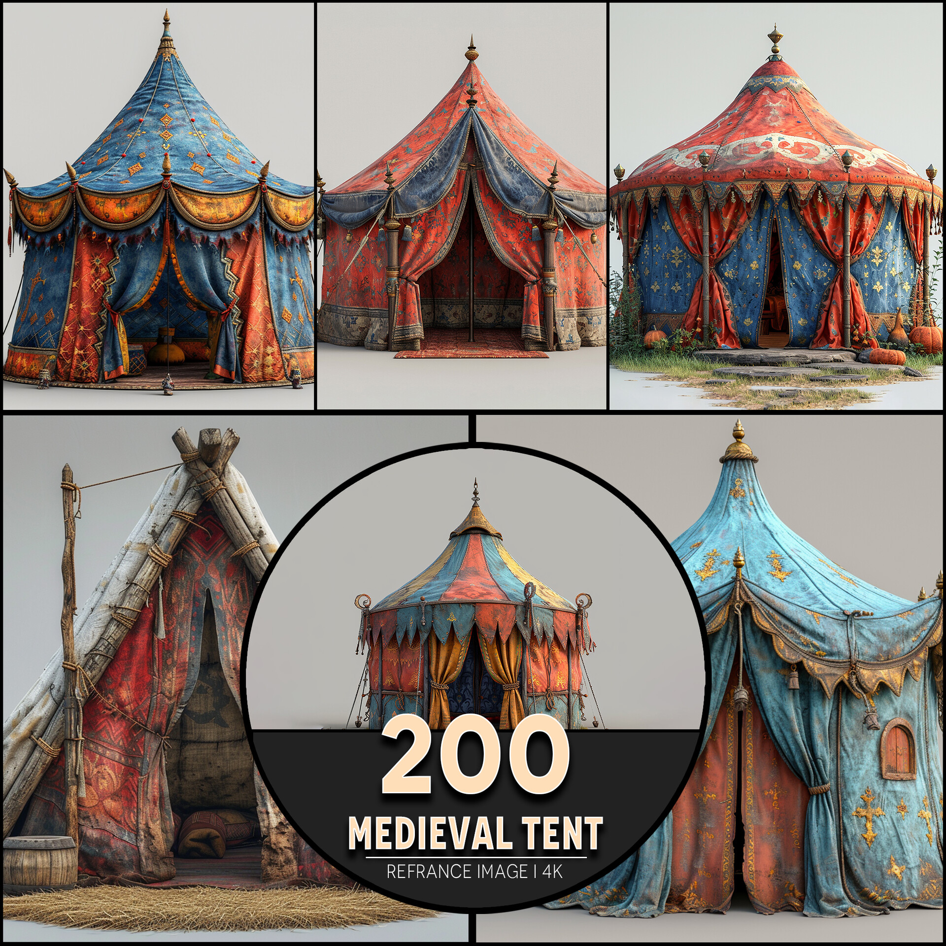 Pixel Ref - Medieval Tent 4K Reference/Concept Images
