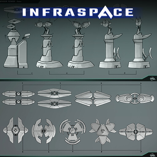 ArtStation - Sensor Tower - example of my creative process