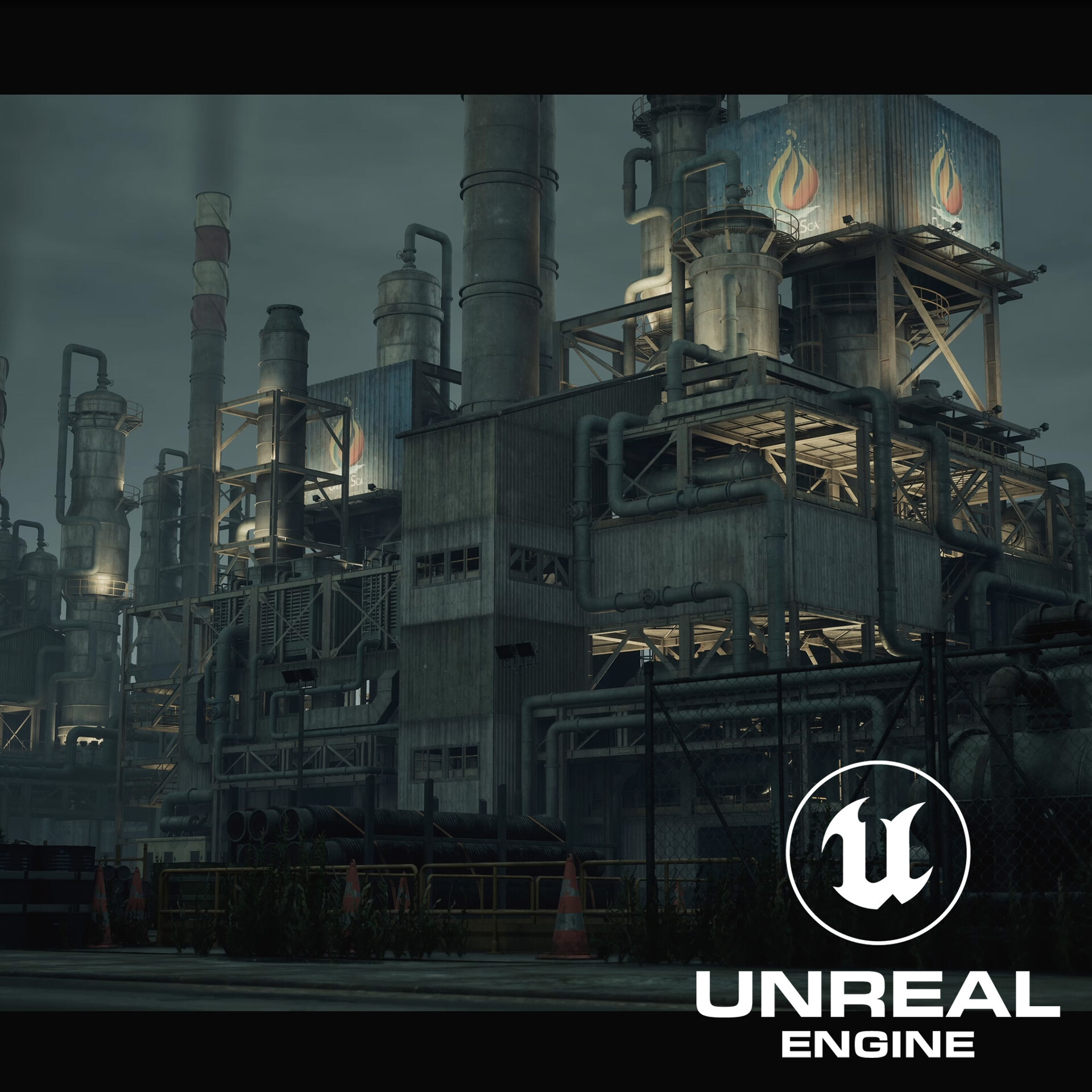 ArtStation - UE5 Oil Refinery Relighting